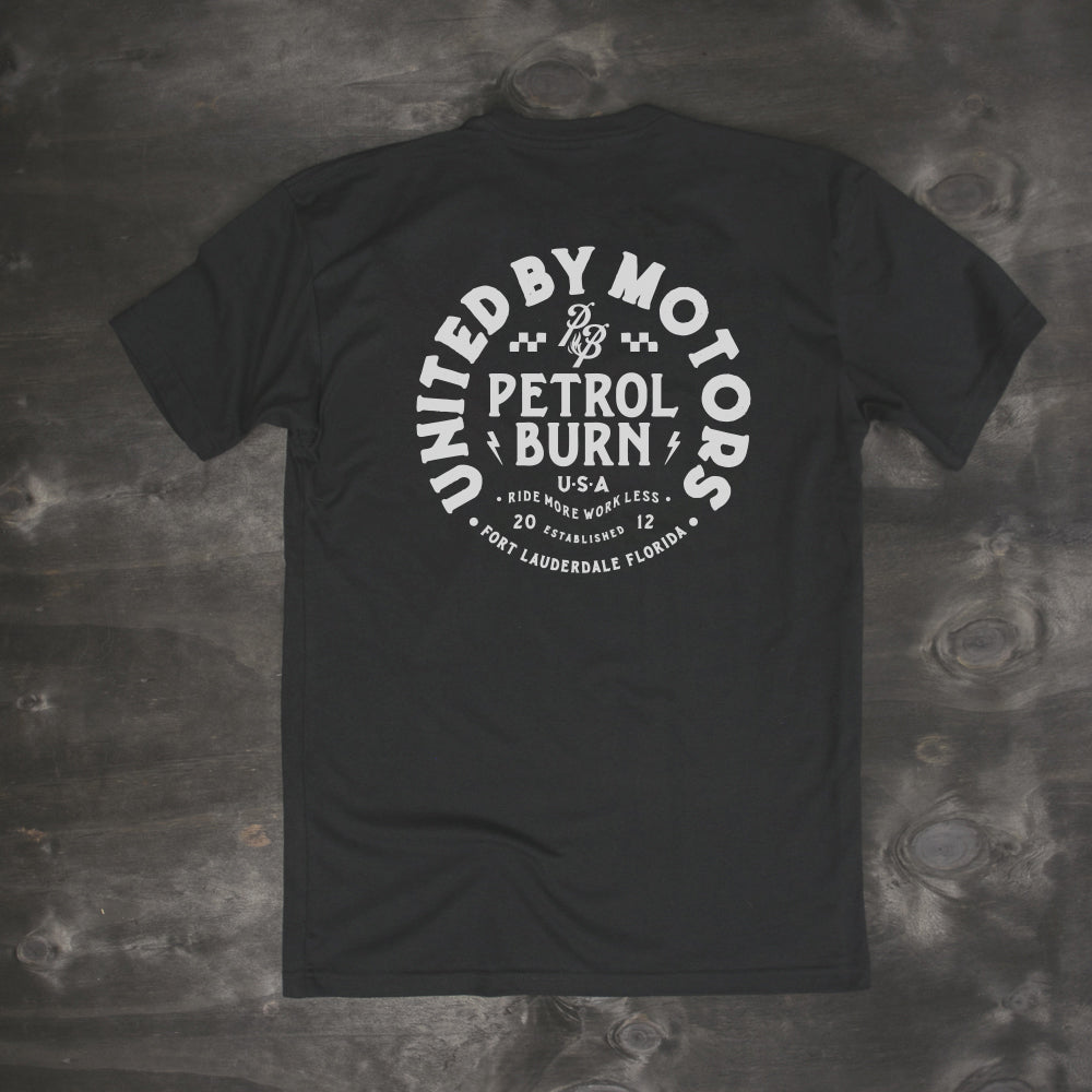 Petrol Burn Baseball Logo Motorcycle and Auto Inspired T-Shirt Black ...